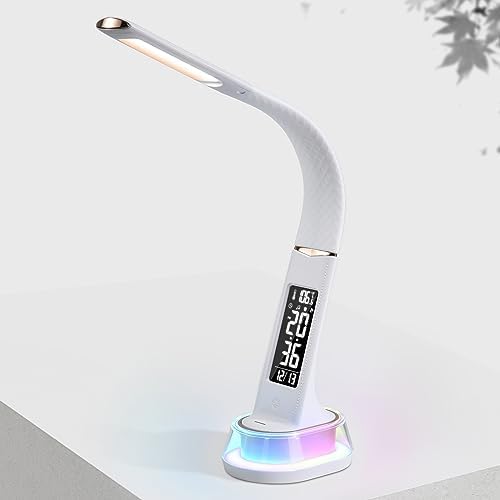Maxspace LED Desk Lamp,Smart Reading Light with Digital Display,Alarm ...