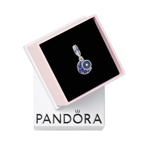 PANDORA Sparkling Moon Spinning Dangle Charm - Compatible Me Moments ...