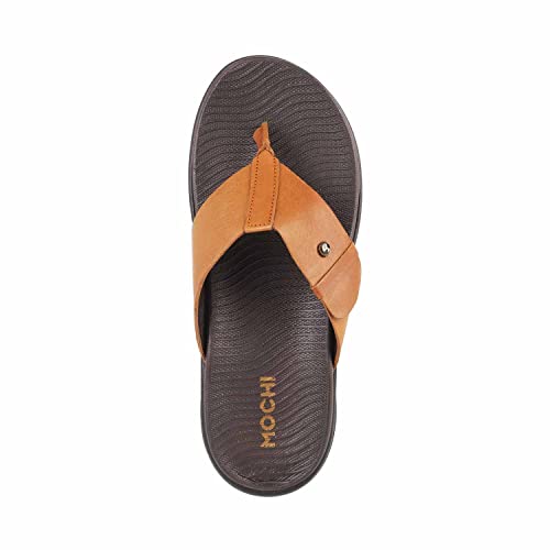 Mochi Mens Leather Tan Chappals (Size (6 UK (40 EU)) : Amazon.in: Fashion