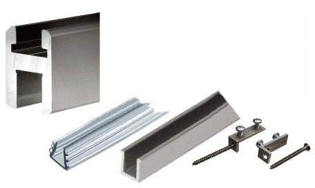 CRL Brushed Nickel 95" Flat/Flat Profile Deluxe Shower Door Header Kit ...