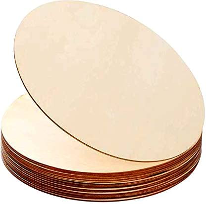 Buy Craft360 Unfinished MDF Pine Wood Round Circle 2.5 mm Thick 12 inch ...