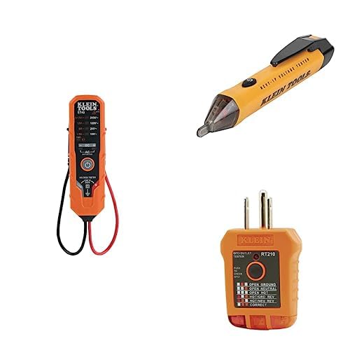 Klein Tools Voltage Tester Kit with Electronic AC/DC Voltage Tester ...