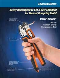 TBM45S - Crimp Tool, Hand, T & B 8-2AWG/10-6AWG C-Taps, Pigtails Lug ...
