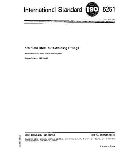 ISO 5251:1981, Stainless steel butt-welding fittings | Amazon.com.br