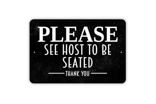 Amazon.com: Please See Host To Be Seated Thank You Sign Metal Tin Sign ...