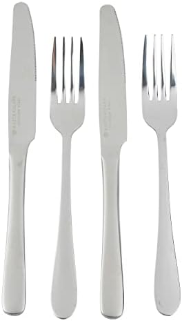 24P Knife and Fork Sets, PionStar Stainless Steel Cutlery Set for 12 ...