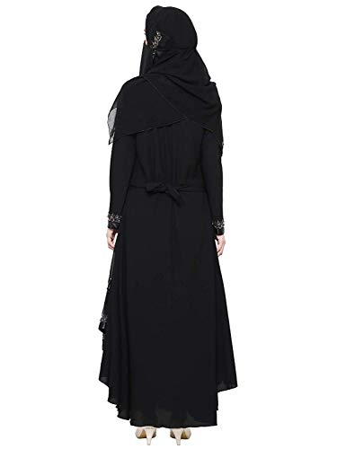 Binish Women's Imported Firdous Fabric Stone Work Abaya Burkha With ...