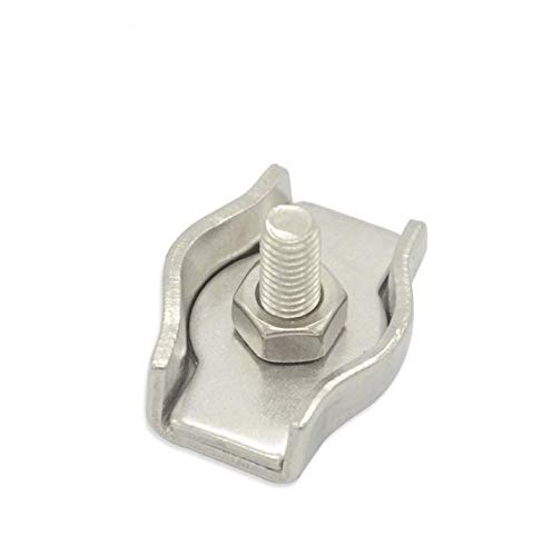 10 PCS Stainless Steel M3 Single Bolt Wire Rope Clips Simplex Clamp ...