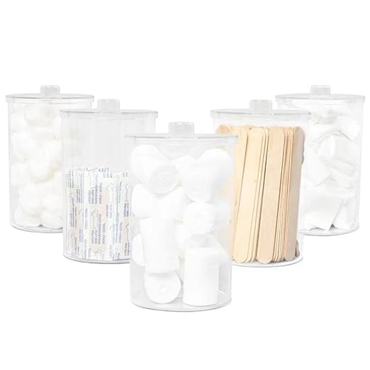 Amazon.com: Sundry Jar - 4-1/4 x 6-1/2 Inch Clear Plastic with Lid ...