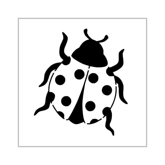 Amazon.com: Ladybug Stencil 4 Inch Ladybird Insect Outline Design ...