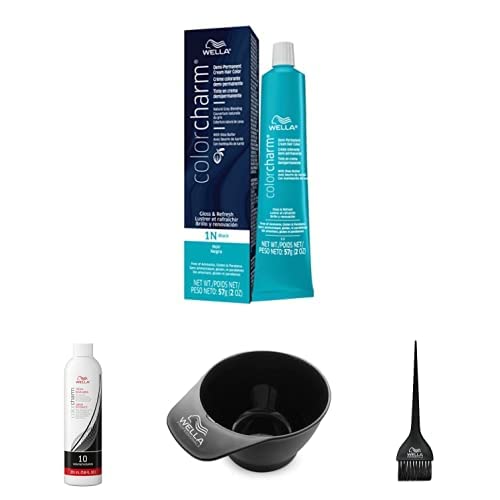 Amazon.com: WELLA colorcharm Hair Dye & Coloring Kit, 1N Black Demi ...