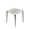 FATIVO Kitchen Dining Table Marble Tabletop: Square 80cm Modern ...