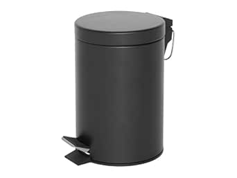 Amazon.com: Corby Croft Hotel Pedal Trash Can in Black, 3L : Industrial ...