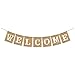 Amazon.com: Rainlemon Vintage Rustic Jute Burlap Welcome Banner Home ...