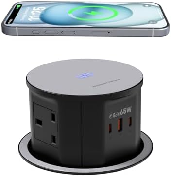 Pop Up Power Sockets with USB Ports Kitchen Worktops Desktop - 3 Way ...