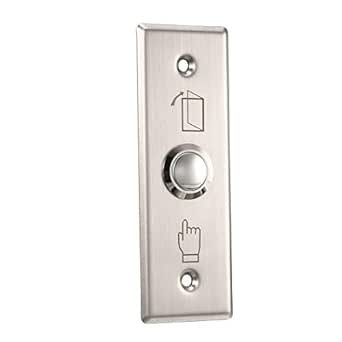 uxcell Door Release Button Push to Exit Resettable NO/COM Switch for Access Control Panel ...
