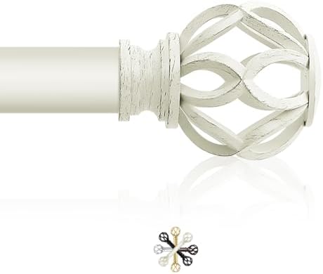 Amazon.com: TVWOO White Curtain Rods for Windows 28 to 48 Inch(2.3-4Ft ...