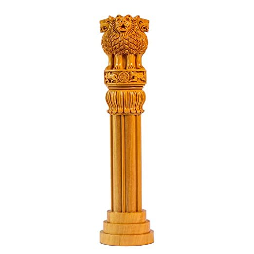 Buy Vasu Creation Handicraft Wooden Natural Ashok stambh/Pillar for ...