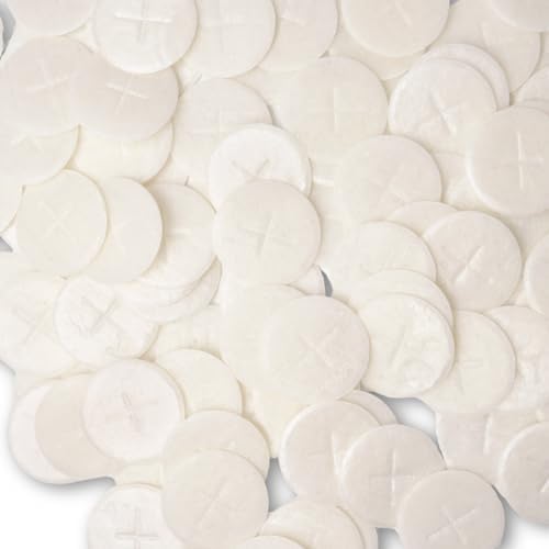 Amazon.com: Altar Bread 1 1/8" White Cross Design 200 Communion Hosts ...