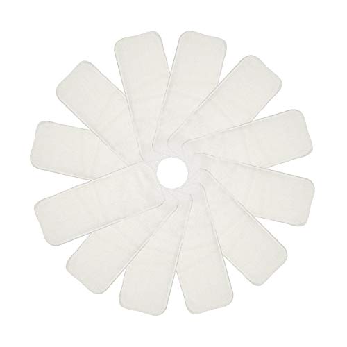 Babygoal Reusable Cloth Diaper Inserts Pack of 12, Absorbent ...