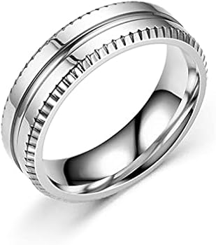 Anillos De Boda Para Amantes De Los Engranajes Alianza Oro Macizo De