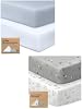 Amazon.com : 2-Pack Waterproof Baby Crib Sheets for Boys, Girls - 52x28 ...