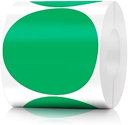 Pack of 500 Round Color Coding Circle Dots Stickers Labels (3", Green ...