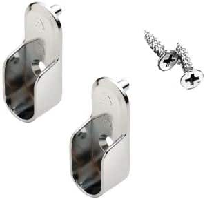 Amazon.com: End Support for Oval Closet Rod - 5mm pins - Chrome : Home ...