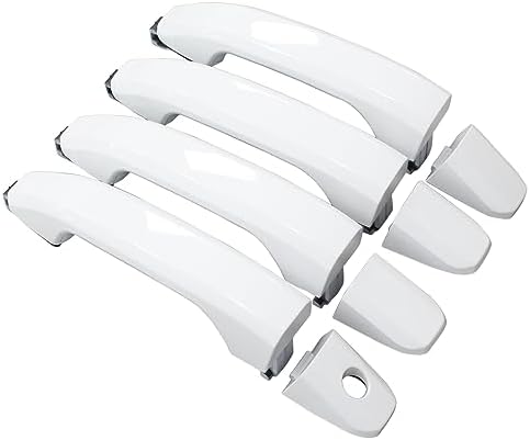 Amazon.com: MOTOKU Set of 4 White Exterior Door Handle for Chevrolet ...