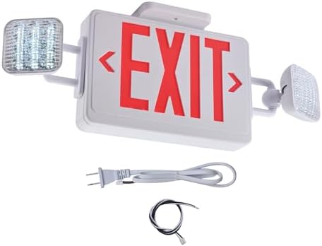 Apmeetlux Red Exit Sign with Emergency Lights, 200lm 3Hours Plug in ...