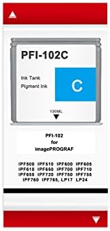 Amazon.com: PFI-102 130ml Cyan Ink Tank Cartridges Compatible for Canon ...