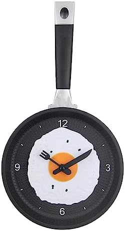 Amazon.com: Egg Frying Pan Wall Clock, Decorative 3D Pan Wall Mounted ...