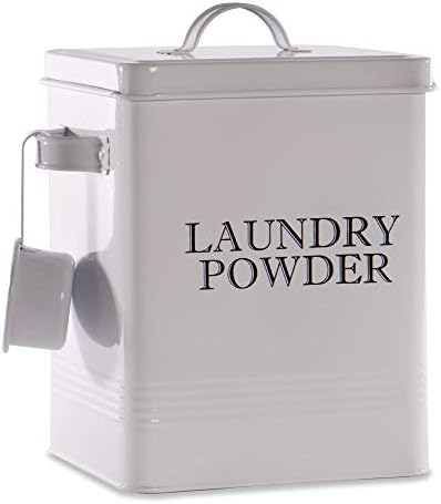 Lesser & Pavey 32 cm Home Sweet Home Cream Laundry Powder Storage tin ...