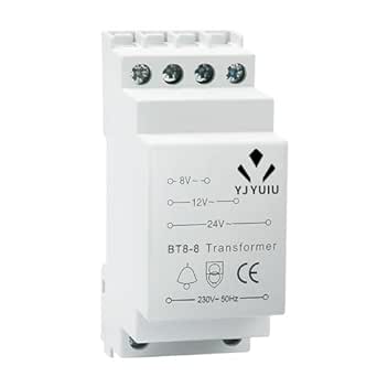 YJYUIU BT8 Klingeltrafo Türklingel 8V 12V 24V - Klingeltransformator für max. 8VA Türklingel ...