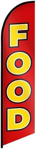Amazon.com: Food Sign Feather Flag Decorations for Business Advertising ...