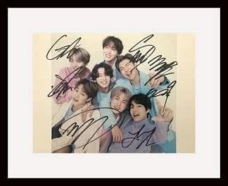 Amazon.com: Framed BTS K-Pop Group Autograph with Certificate of ...