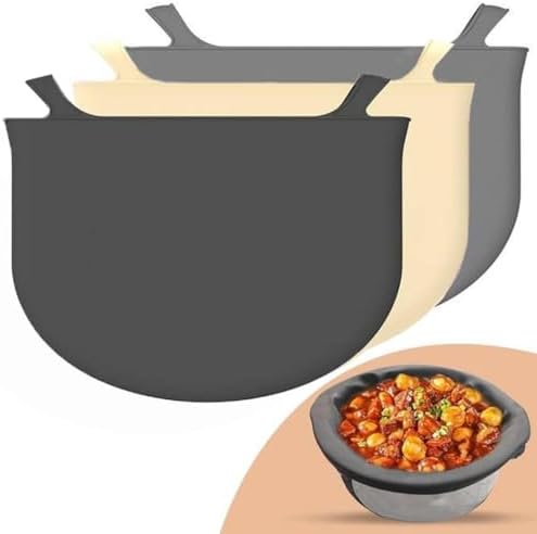 Amazon.com: Silicone Crock Pot Liners Large Size w/Tongs | Single ...