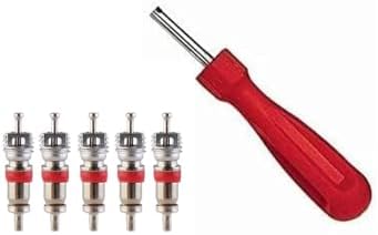 KK WORLD Valve Cores Tire Repair Tool 5 with Free 1 Tyre Valve Stem ...