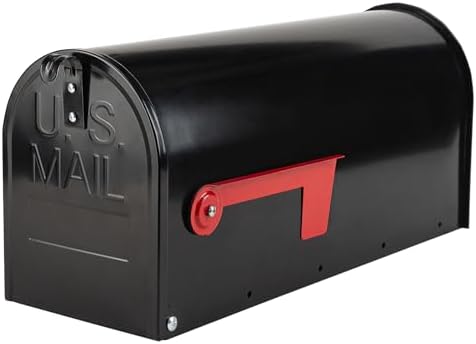 Amazon.com: RAINHOL Black Metal Mailboxes for Outside Post Mount ...