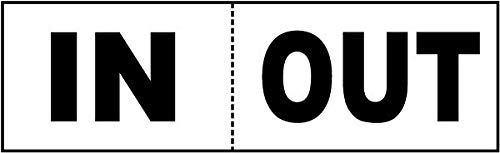 in and Out Lable. White Color. Sign Board Water Proof Signature Board ...