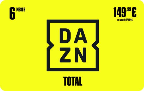 Amazon.es: TARJETA PREPAGO DAZN TOTAL 6 Meses 149,99 € AHORRA 30 ...
