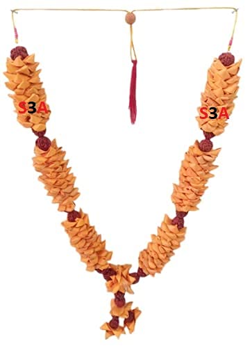 S3A Chandan Haar Mala Garland(3Ghar or 40cms or 16inch) with 5mukhi ...