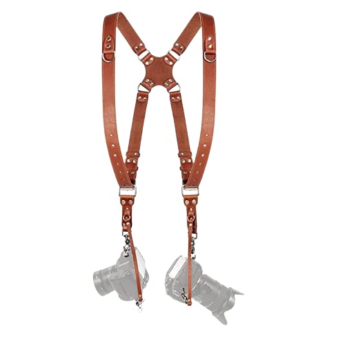 VOFFY Universal Camera Belt Accessories Leather Dual Shoulder Straps ...