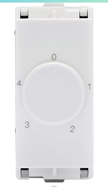 L&T CB93101RW01 enGem 4-Step Type Plastic Fan Regulator 1-Module (White ...