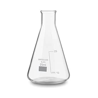 Bello Borosilicate 3.3 Glass Conical Flask 25 ml with Graduation Marks ...