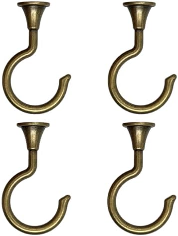 Amazon.com: Evsteluo 2 Sets Large Swag Ceiling Hooks Heavy Duty Swag ...
