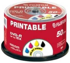 FUJI 50xDVD-R 4,7GB 120Min full printable ink white Cake Box: Amazon.co ...