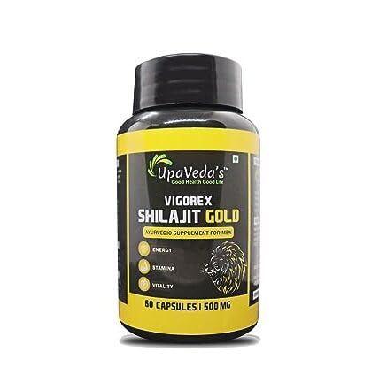 Buy UpaVeda’s Vigorex Shilajit Gold Capsule For Men Boosts Energy ...