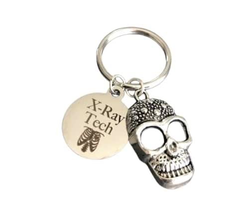 Amazon.com: Xray Tech Gift, Xray Tech Keychain, Skull Radiology ...