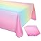 Amazon.com: 3 Pack Rainbow Tablecloth Pastel Table Cloths for Parties ...
